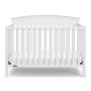 Graco Benton 5-in-1 Convertible Crib (White) – GREENGUARD Gold Certified, Converts from Baby Crib to Toddler Bed, Daybed and Full-Size Bed, Fits Standard Full-Size Crib Mattress