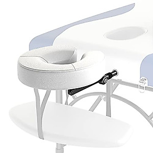 CLORIS Universal Headrest Face Cushion Face Pillow for Massage Tables Massage Chairs Spa Bed(White)