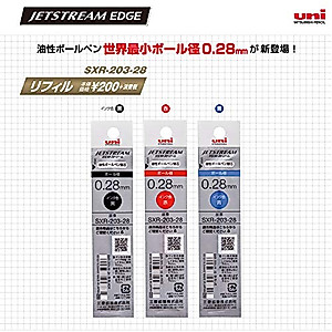 uni Jetstream EDGE 0.28mm Oil-based Ballpoint Pen, Black Body (SXN100328.24)