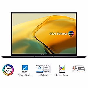 ASUS ZenBook Pro 14 OLED UM3402 14" QHD+ Touchscreen (AMD Ryzen 7-5825U, 16GB RAM, 1TB SSD, 8-Core (Beats i7-1165G7)) Business Laptop, Backlit, Fingerprint, 19 Hr Battery, IST SD Card, Win 11 Pro