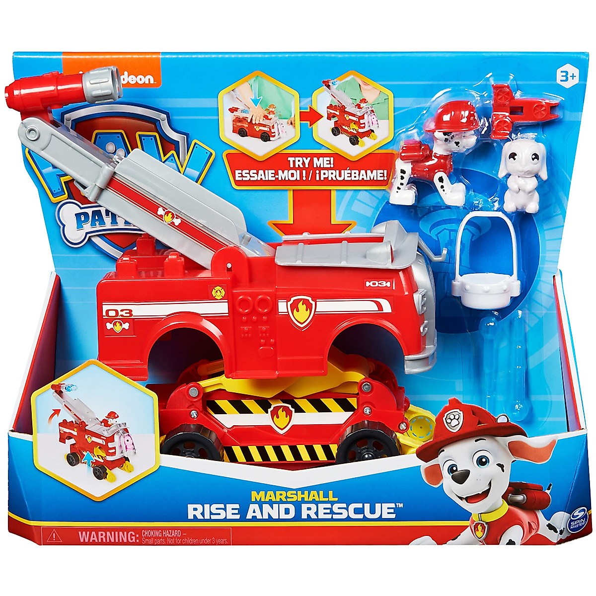 Spin Master 6063638 PAW Patrol Marshall Rise and Rescue Transforming Toy Car with Action Figures and Accessories