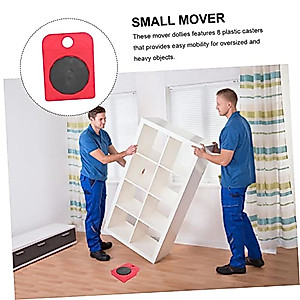 CUBTOL 6 pcs Heavy Multi-Wheel Moving Move Safe Furniture Easy Mover Appliance Plate Slider to Wheel Small and Movers Couche Mobile Tool System Wheels Mover's for Refrigerator Plastic