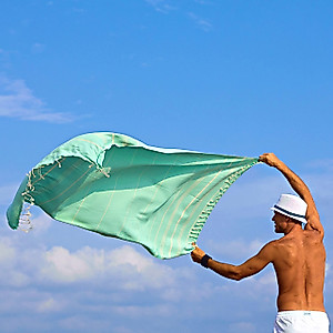 PAMUKLU Cloud Oversized Beach Towel - Sand-Resistant, Quick Drying, Compact, Soft and Absorbent - 100% Organic Turkish Cotton - for Pool, Yoga, Travel, Outdoor Adventures, and Gifts (PLAIN-25)