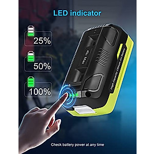 Aoasur 6.0Ah Battery Replacement for Snow Joe 40V and Sun Joe 40V Battery (Green)