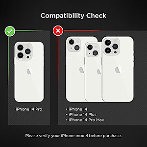 Encased DuraClip Holster Designed for iPhone 14 PRO Case with Belt Clip and Kickstand (Matte Black)