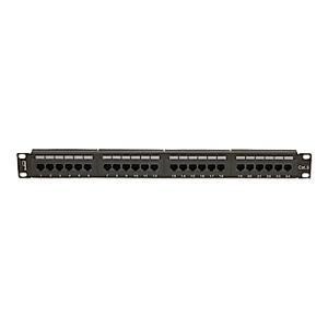 NavePoint Rackmount or Wallmount 24-Port Cat6 Patch Panel RJ45 Ethernet 568A/B Compatible