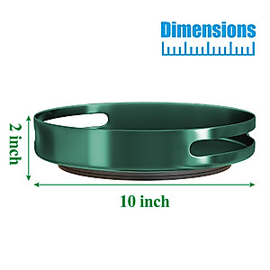 Lazy Susan Organizer, SAYZH Metal Steel Rotating Spice Racks with Turntable for Kitchen Pantry Cabinet Cupboard Table, 10 inch Black