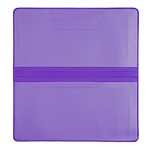 Purple Vinyl Checkbook Cover, Top Tear Personal Vinyl Checkbook Cover