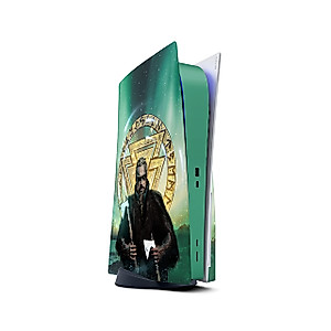 TACKY DESIGN PS5 Vikings Skin for PlayStation 5 Console and 2 Controllers,Green skin Vinyl 3M Decal Stickers Full wrap Cover (Disk Edition)