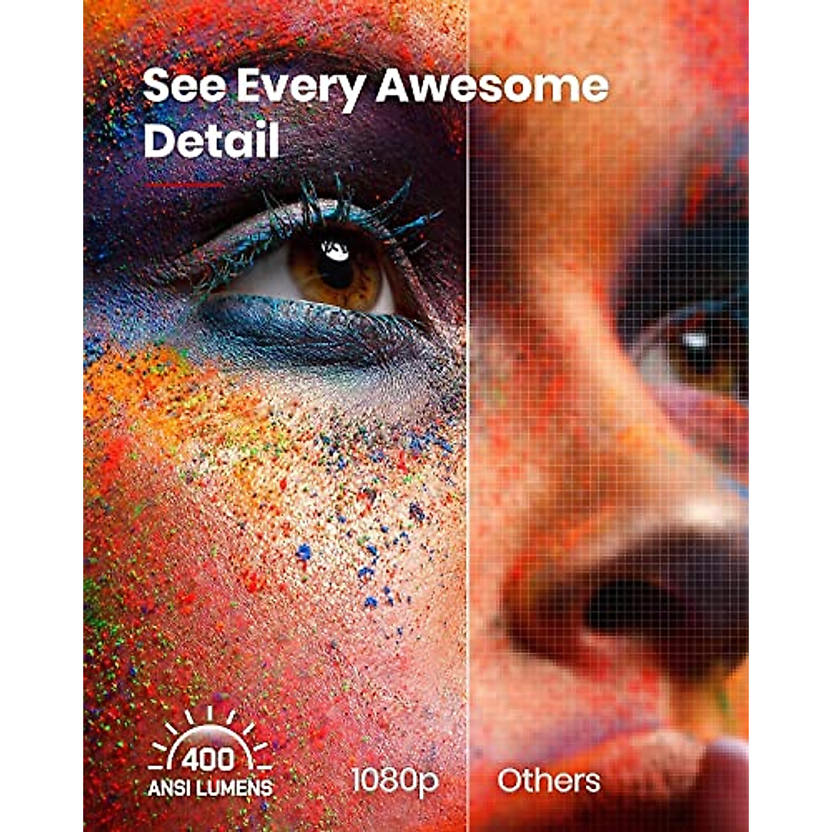 Anker Nebula Solar Portable 1080p Projector with Nebula 100-Inch Projector Screen