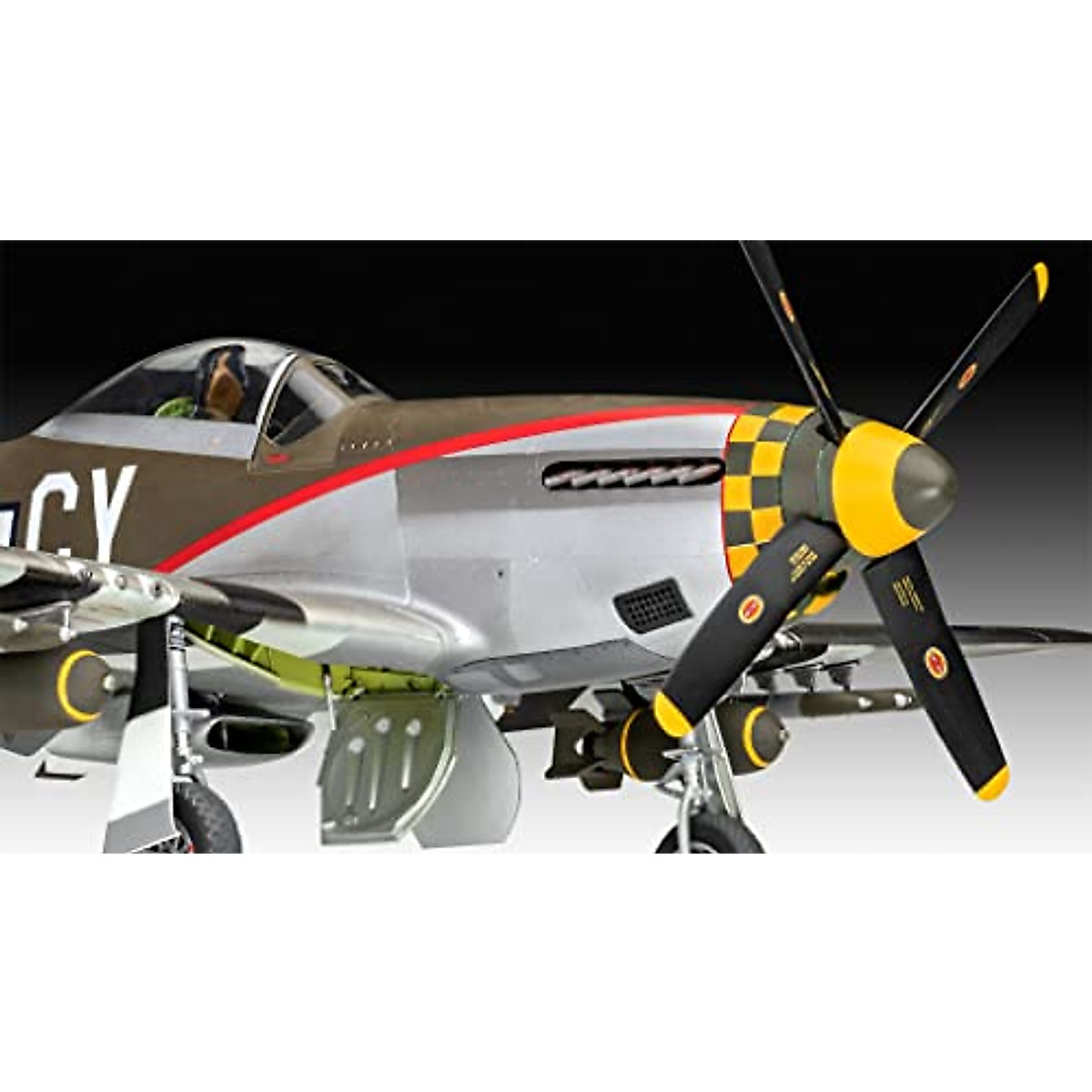 Revell 03838 P-51D-15-NA Mustang Late Version 1:32 Scale Unbuilt/Unpainted Plastic Model Kit