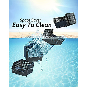 Skywin Plastic Stackable Storage Bins for Pantry - Stackable Bins For Organizing Food, Kitchen, and Bathroom Essentials (Black - 8 Pack)