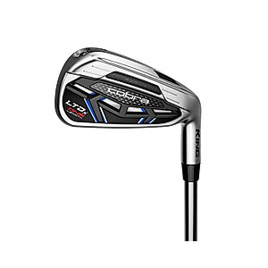 Cobra Golf 2022 LTDX One Length Combo Iron Set Chrome-Red-Blue (Men's, Right Hand, KBS PGI 75, Reg Flex, 5-GW)