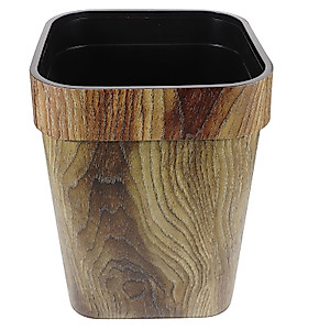 Holibanna Wood Trash Can Wastebasket Round Garbage Can Simulation Wood Rustic Waste Basket Recycling Bin Container for Bedroom, Bathroom, Kitchen, Office 10L 14L