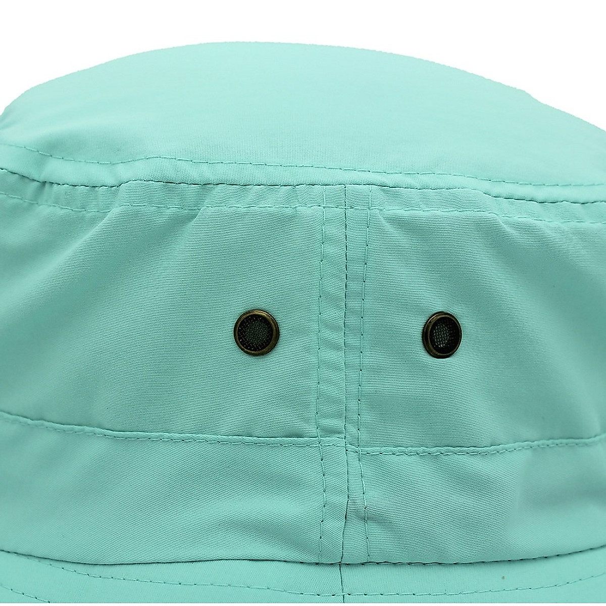 LLmoway Outdoor UPF50+ Summer Sun Cap Lightweight Packable Dry Fit Bora Boonie Hat with Cords Aqu Aqua Blue
