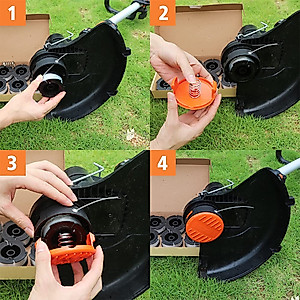 FutureWay Weed Eater Spool Compatible with Black Decker GH900 LST201 Cordless Trimmer, 0.065" 30foot Strimmer Trimmer Spools for AF-100, 6 Spools and 1 Cap