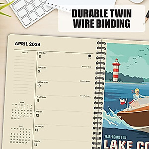 Willow Creek Press Great American Road Trip (ADG) Softcover Weekly Planner 2024 Spiral-Bound Engagement Calendar (6.5" x 8.5")