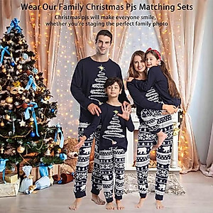 2022 men Size XL Christmas tree fireworks red top,Bear red and white striped pants Family Christmas Pajamas Xmas Pjs for Adults Kids Baby Dog Holiday Home Xmas Family Sleepwear Set