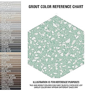 SomerTile FCD10VCMT Venice Hex Mint 8-5/8" x 9-7/8" Porcelain Floor and Wall Tile, Green