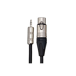 Hosa MXM-001.5 Camcorder Microphone Cable, Neutrik XLR3F to Hosa 3.5 mm TRS, 1.5 ft