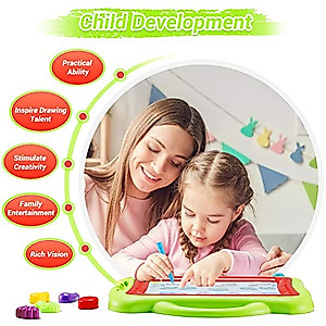 Geekper 16 Inch Magnetic Drawing Board with 5 Stamps, Erasable Writing Painting Drawing Sketch Pad, Toddler Toys for 3+Year Old Girls & Boys