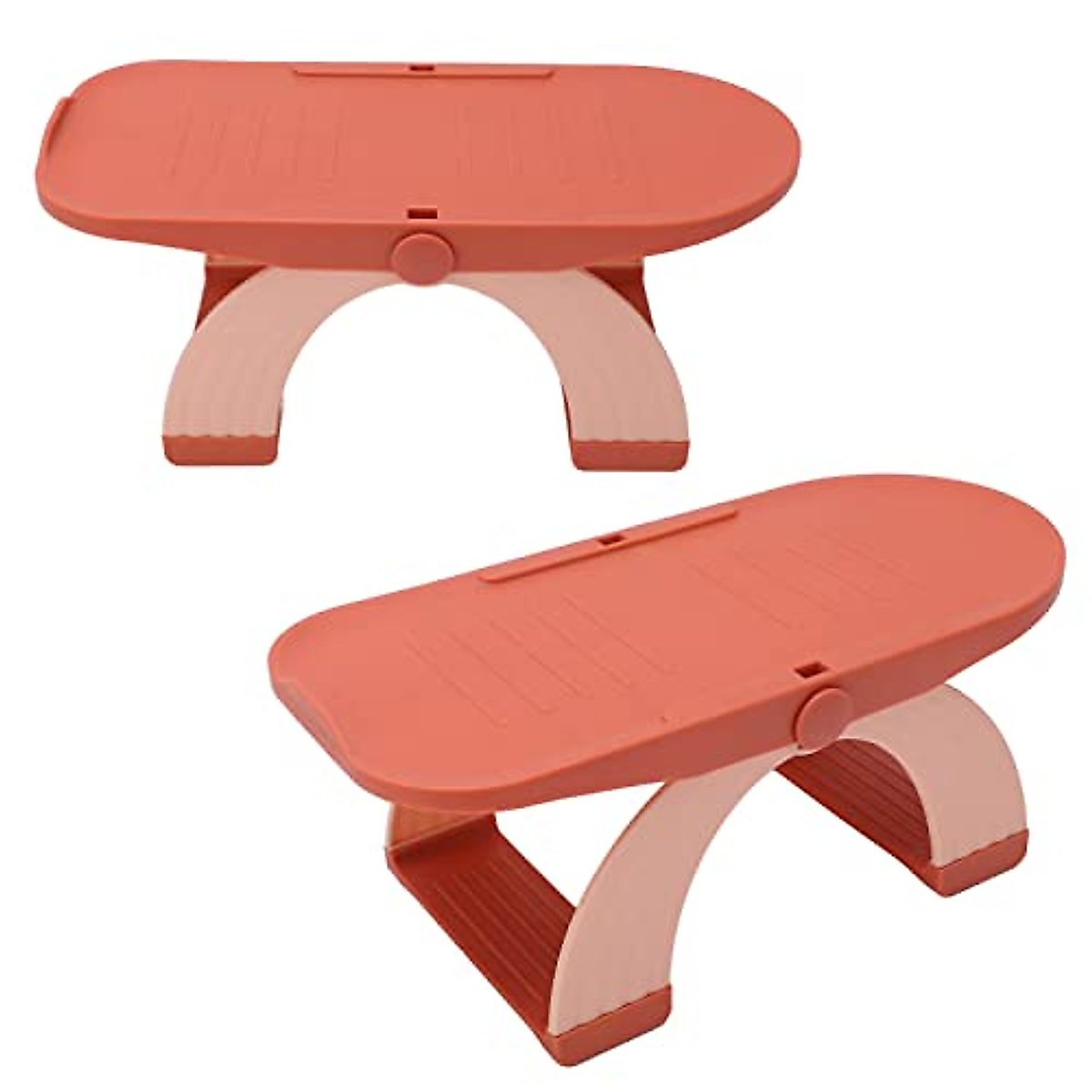 Qinlorgo Shoe Slots Organizer, Space Saving Shoe Stacker Double Layer Practical Handy for Home for Apartment (Orange)