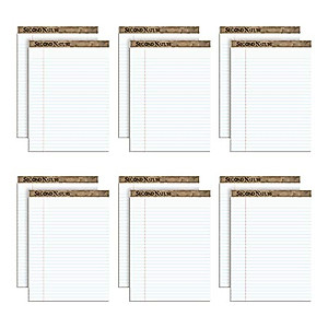 TOPS 74880 Second Nature Recycled Pads, 8 1/2 x 11 3/4, White, 50 Sheets (Pack of 12)