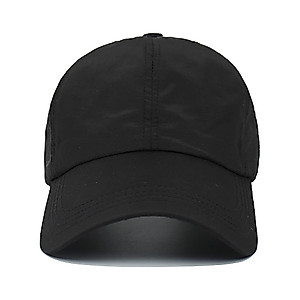 FASHIXD Ponytail Baseball Cap for Women Mesh Quick Dry Baseball Hat with Ponytail Hole (Black)