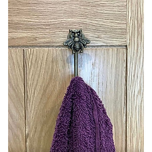 Knobs By Blossom Vintage Antique Brass Iron Wall Hooks Tie Backs Bronze Handmade Metal Animal Hook (3. Bee), TFVSAH