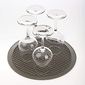 Prep Solutions Versatile Non Stick Heat Resistant Microwave Protective Hot Pad Multi Purpose Mat, 12 Inch Diameter, Beige