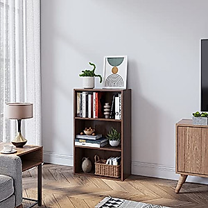 WAHEY Bookcase, 3-Tier Adjustable Open Storage Shelf Display Bookshelf, HOFB001