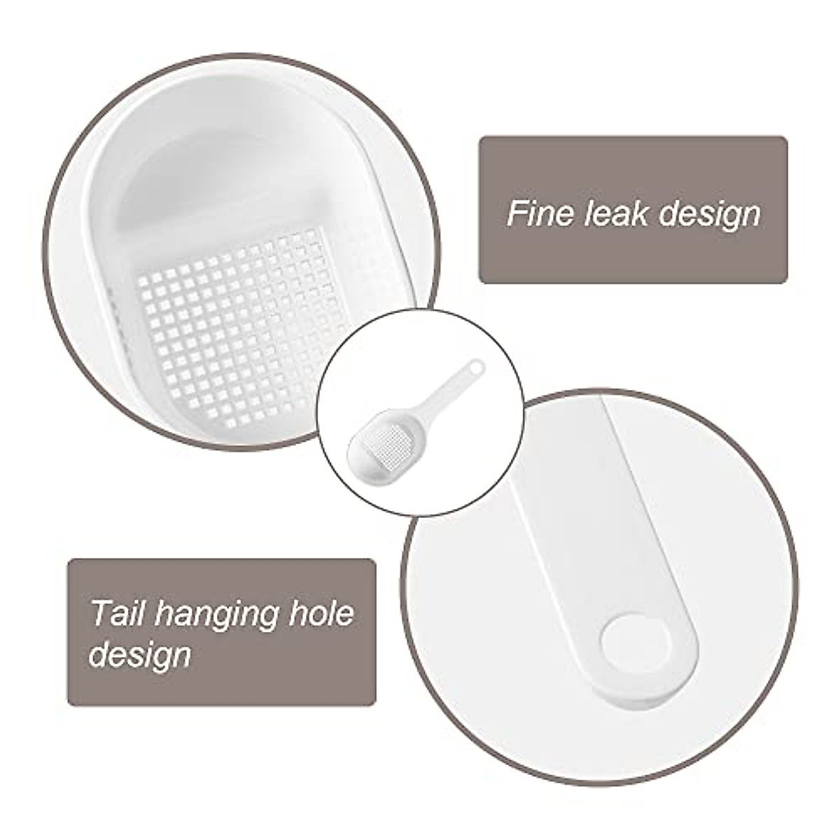 2 Pcs Flour Dusters Fine Mesh Flour Sifters Simple Design Sugar Shakers for Kitchen Cooking