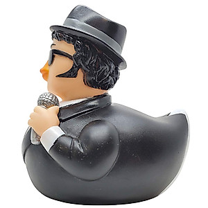 CelebriDucks Blues Brother Jake - Premium Bath Toy Collectible - Rock Music Themed - Perfect Present for Collectors, Celebrity Fans, Music, and Movie Enthusiasts