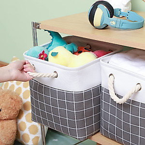 Kerhouze 11 Inch Fabric Storage Cubes Cubby Storage Bins Foldable Baskets for Organizing Shevles Closet Nursery Toys