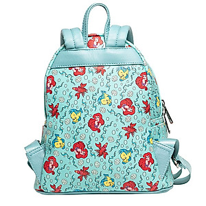 Loungefly x Disney Little Mermaid Ariel, Flounder and Sebastian AOP Backpack