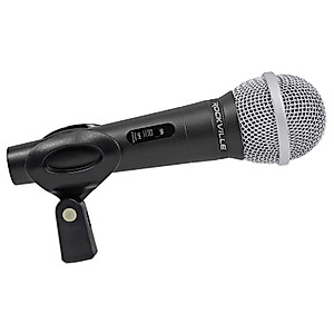 Rockville G-AMP 40 Guitar Combo Amplifier Amp Bluetooth/Mic in/USB/Footswitch Bundle with Rockville RMC-XLR High-End Metal DJ Handheld Wired Microphone Mic w (2) Cables