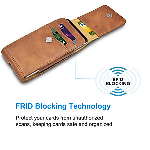 Takfox Phone Holster for Samsung Galaxy S25 Ultra S24 Plus S23 S22 S21 FE 5G S20 S10 A03s A16 A15 A14 A13 A35 A56 A51 A71 5G, Note 20 J7 J3 Leather Cell Phone Pouch Belt Holder Carrying Case,Brown