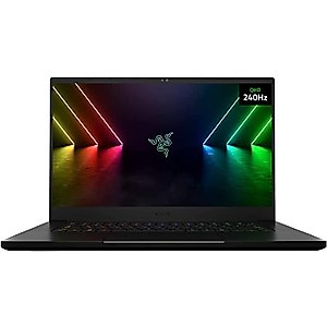 Razer Blade 15 Gaming Laptop: NVIDIA GeForce RTX 3070 Ti - 12th Gen Intel 14-Core i9 CPU - 15.6” QHD OLED 240Hz - 16GB DDR5 RAM, 1TB PCIe SSD - Windows 11 - CNC Aluminum - Chroma RGB - Thunderbolt 4