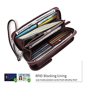 Pearl Angeli Small Crossbody Phone Bag Wallet RFID Cell Phone Purse Wallet PU Leather Shoulder Handbag Wallet for Women