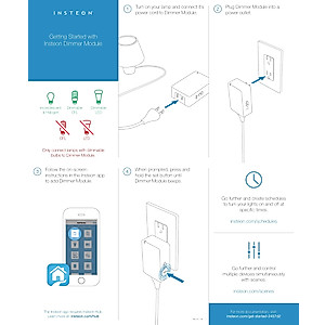 Insteon Smart Lamp Dimmer Plug-in Module, 2-Pin, 2457D2 Hub Required for Voice Control with Alexa & Google Assistant