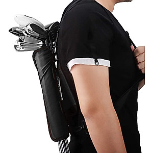 Mini Golf Club Bag Lightweight Shoulder Carrier Driving Range Practice Pack Portable Course Training Travel Case Foldable Sunday Bag Holding 3-5 Golf Clubs for Men Women Golfer