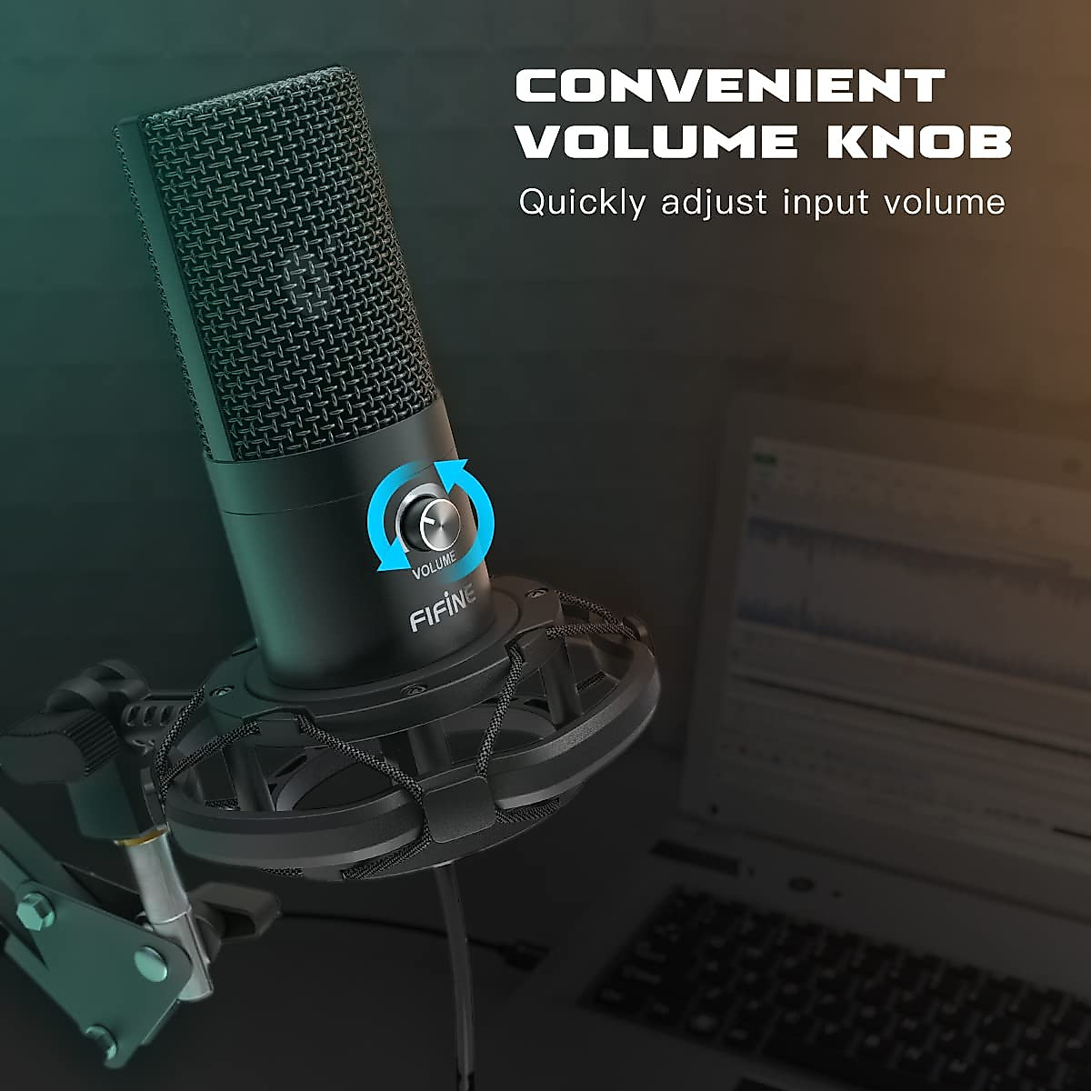 FIFINE Studio Condenser Microphone USB PC Headset Kit, Computer PC Microphone Headset Bundle, Recording Microphone for Voice-Over, Podcast, Vocal, 7.1 Surround Sound RGB Headset for Laptop (T669+H6)