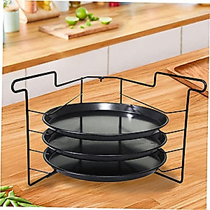 Cabilock Roasting Pan Food Platter Tray Display Dish Display Stand Pizza Pan Rest Food Plate Rack Oven Rack for Baking Hot Pot Serving Rack Pizza Plate Dish Rack Iron Vegetable Cold Dish