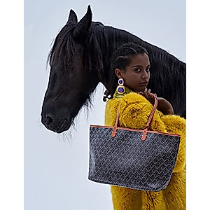 FUMOOD Fashion Shopping Tote Bag, Designer Shoulder Handbags (M,purple)