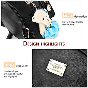 H&N Fashion Women Cute Small Leather Backpack Purse Ladies Casual Satchel Travel Backpack for Girls (Silver) LJYXYYB412540