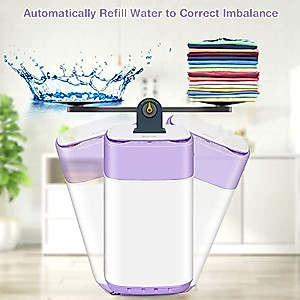 Mayjooy Portable Washing Machine, 8lbs Full-Automatic Washer and Spinner Combo w/6 Programs, 6 Water Levels & Built-in Drain Pump, 2-in-1 Compact Laundry Washer for RV/Dorm/Apt (Purple)
