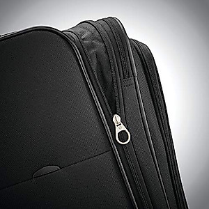 Samsonite Ascella X Softside Expandable Luggage with Spinners, Black, 2PC SET (Carry-on/Medium)