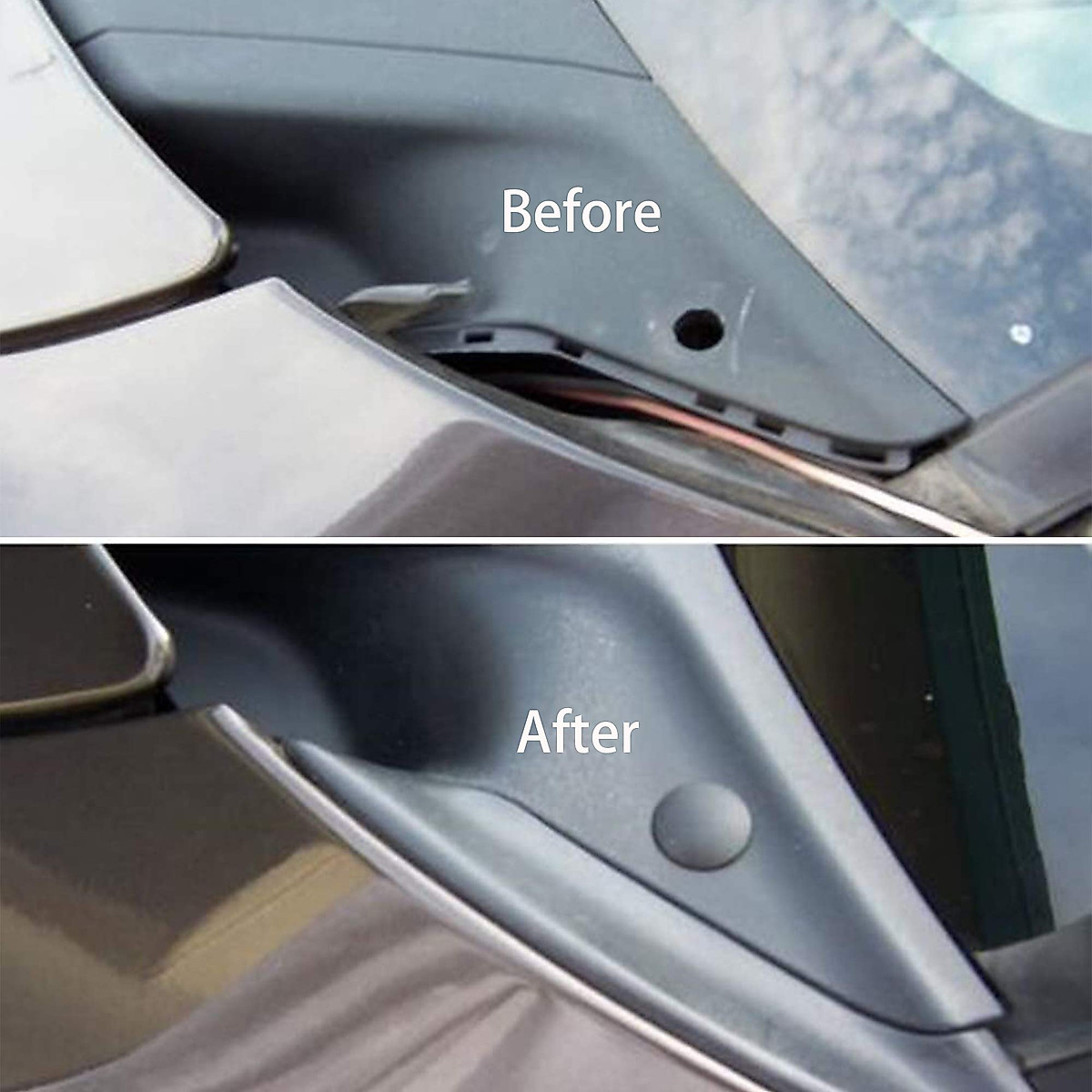 Early Bus VOFONO Wiper Cowling Rubber End Pieces for 2004-2008 Ford F-150 & 2006-2008 Lincoln Mark LT