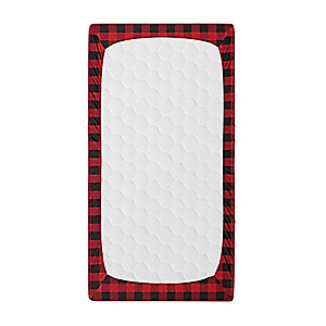 Crib Sheets for boy Girl - 100% Cotton Fitted Crib Sheet Set - Perfect for Baby Boys, Fits Standard Toddler Mattress (Buffalo Plaid)