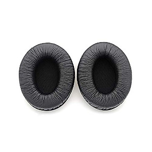 Ear Pads Ear Cushions Covers Pillow Replacement Memory Foam Compatible with ATH-AVC200 AVC200 Headset Headphones Leather Black (Style 2)